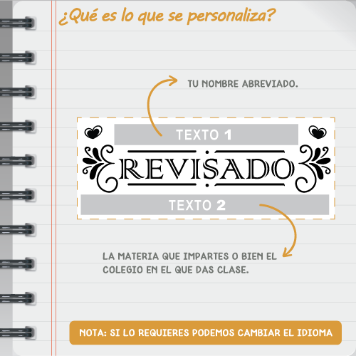 Sellos para maestros y maestras de preescolar ¡Con tu diseño!